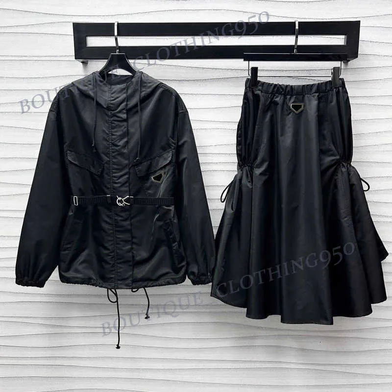 Women's Spring Windbreaker Jacket: Designer Mid-Length Coat with Hood ...