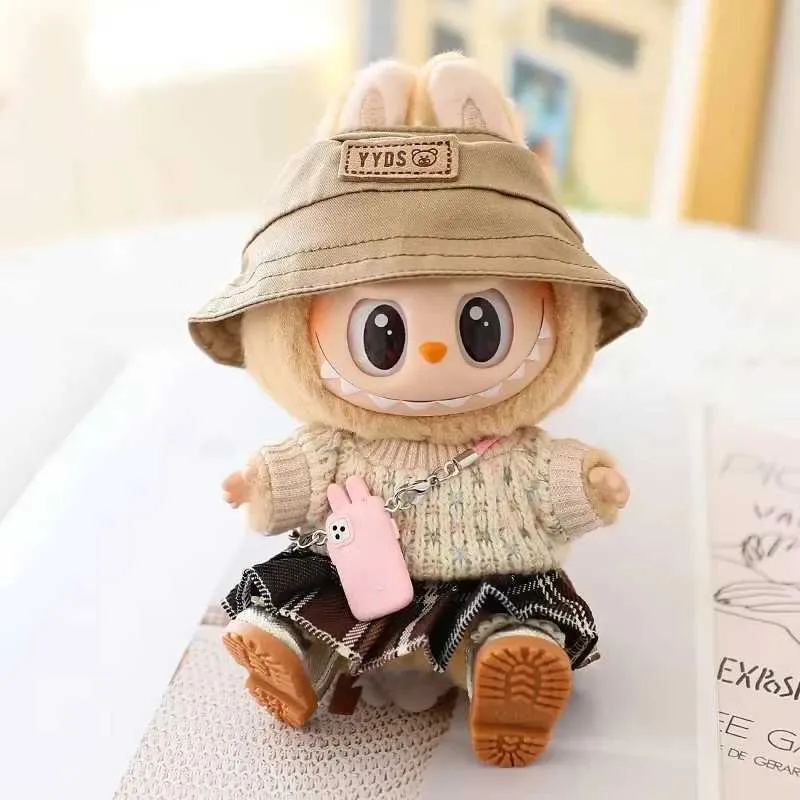 Labubu Outfit 2026 Knitted Fisherman Knit Sweater And Pleated Skirt Set ...
