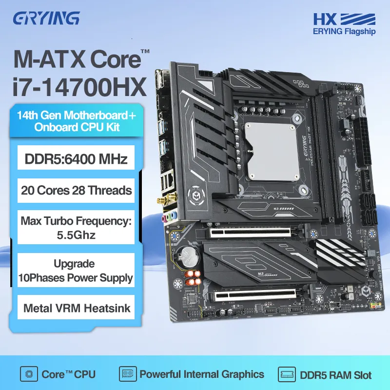 ERYING Gaming PC Combo Kit Intel I7 14700HX CPU, DDR5 RAM, Motherboard ...