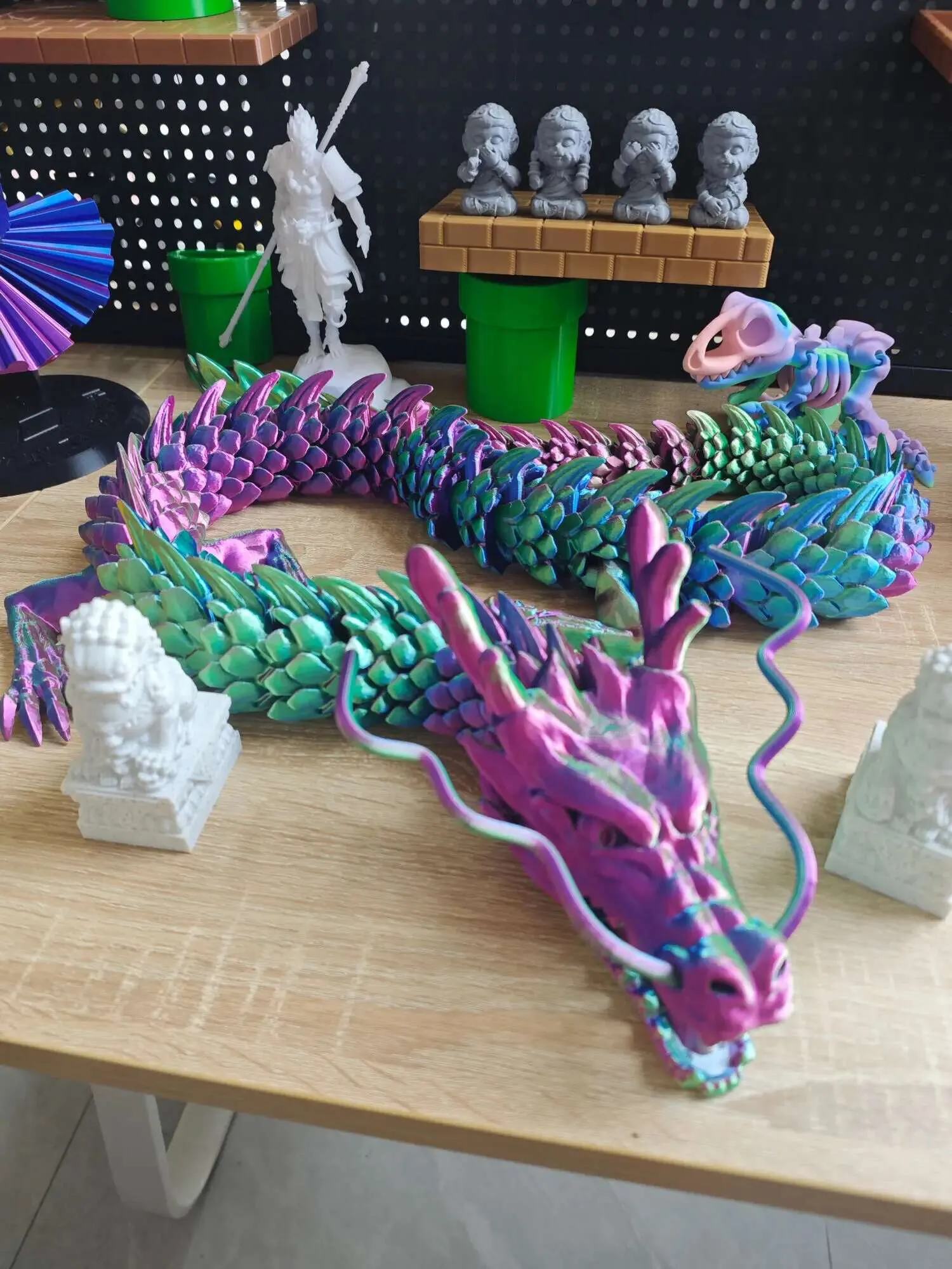Creative Dragon Mobility Loong Dragon Ornaments 150cm 3D Printed Joint ...