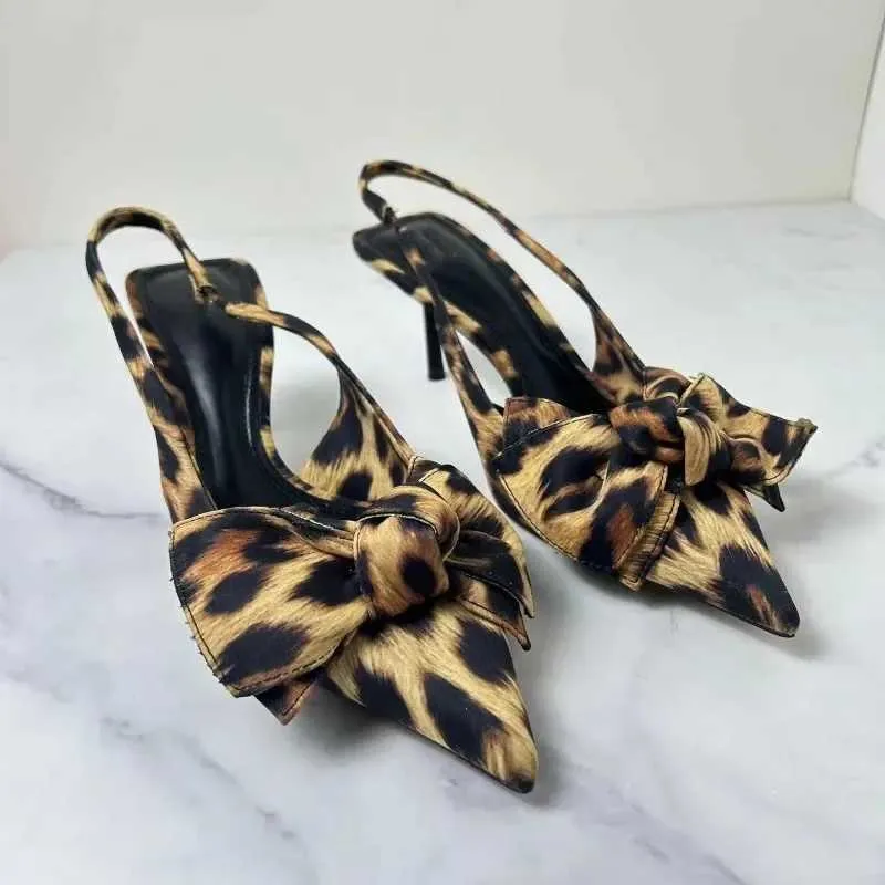Bulk Wan Z Leopard Print Pointed Stiletto Sandals For... At Only $19.48 ...