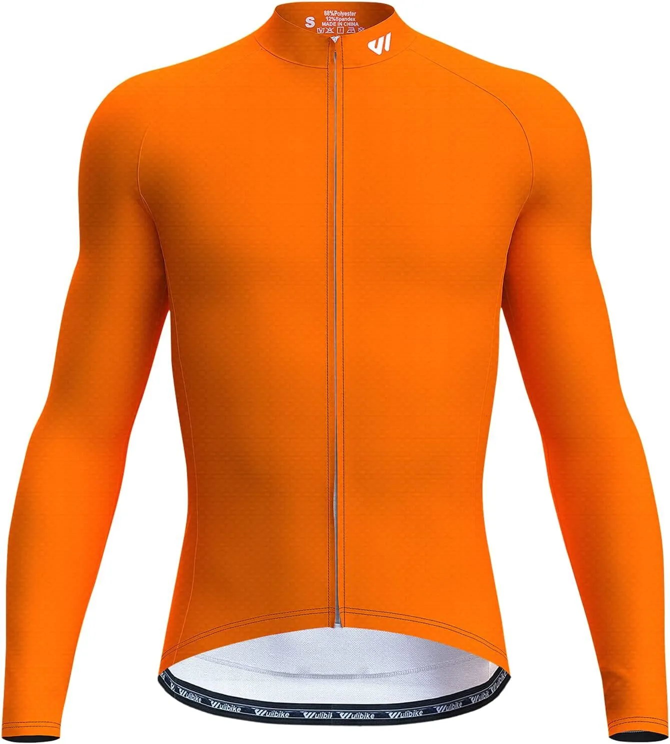 Men's Long Sleeve Cycling Jersey Full Zip Bike Shirt with Pockets Road Bicycle Clothing from ...