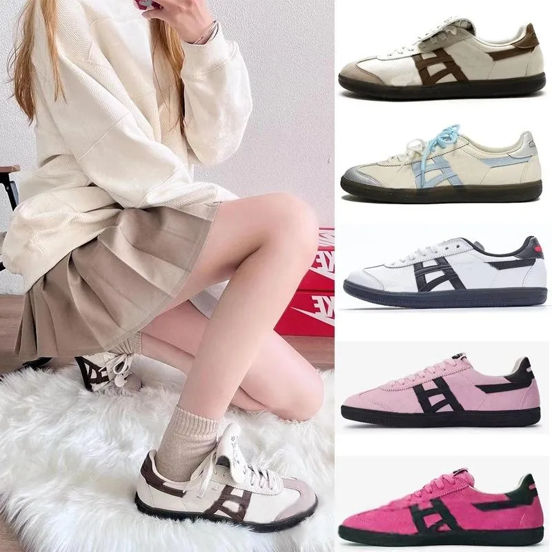 2025 Tiger casual sports shoes unisex lace-up sneakers with canvas PU ...