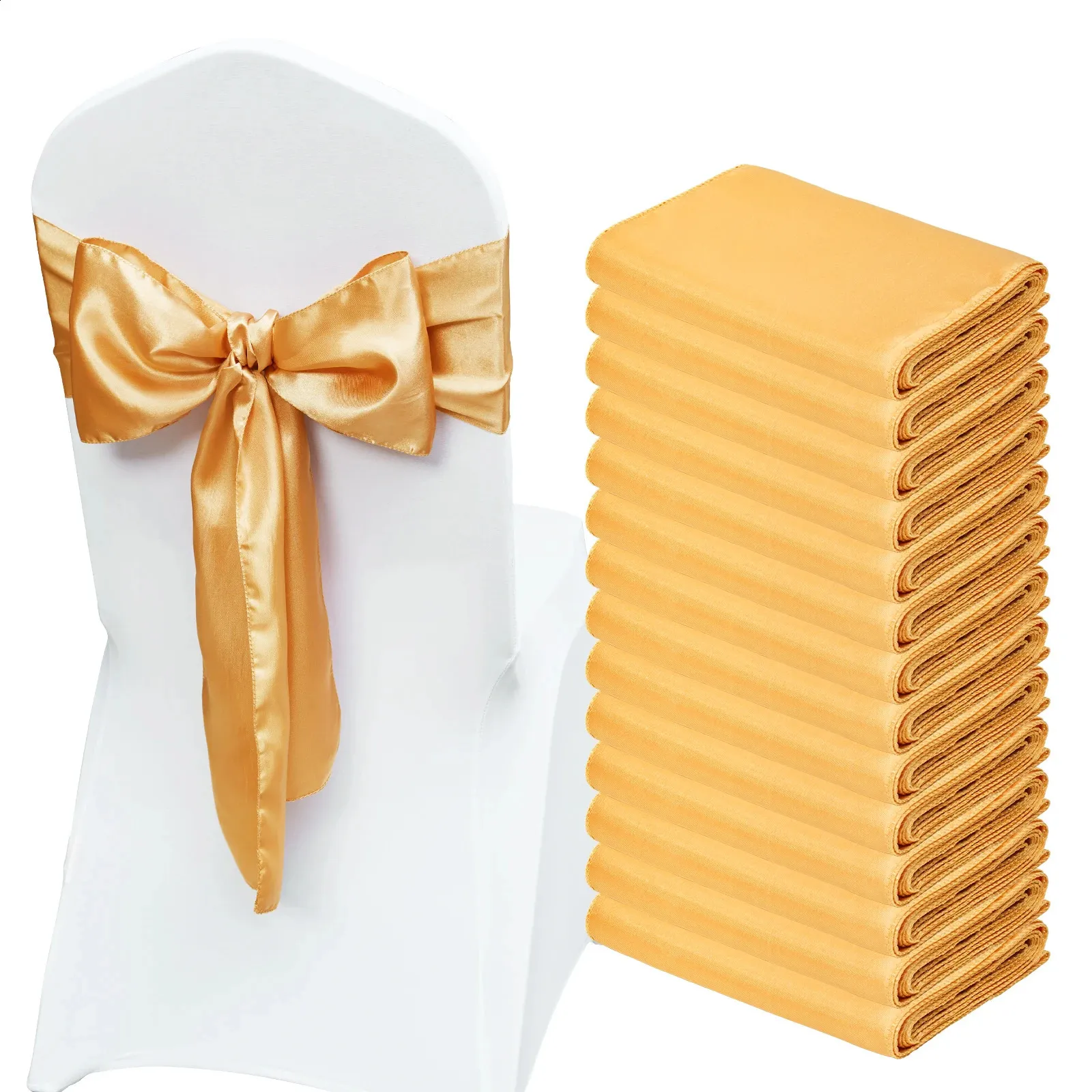 VEVOR Wedding Chair Sashes Bows Gold Elastic... From Reliefstore, $44. ...