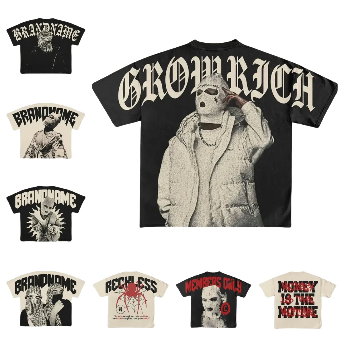 Wholesale Designer Y2K Hip Hop T Shirts Summer Loose Casual Streetwear ...