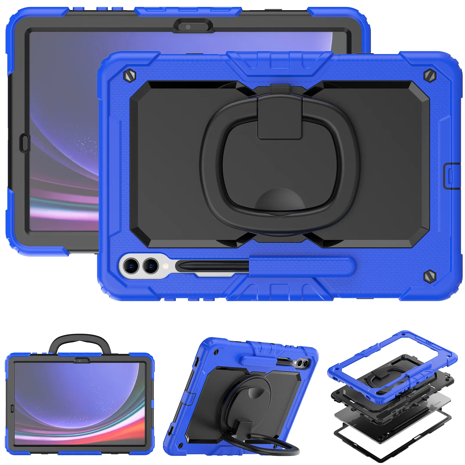 Armor Stand Tablet Case for Samsung Galaxy Tab S10+ 12.4 inch, S9 Plus ...