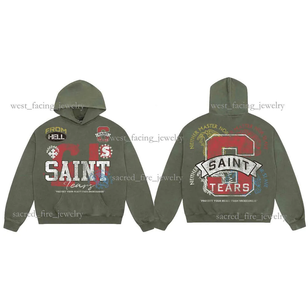 Vintage Saint Michael Rhude Hoodie Heavy Washing Cotton Sweatshirt For ...