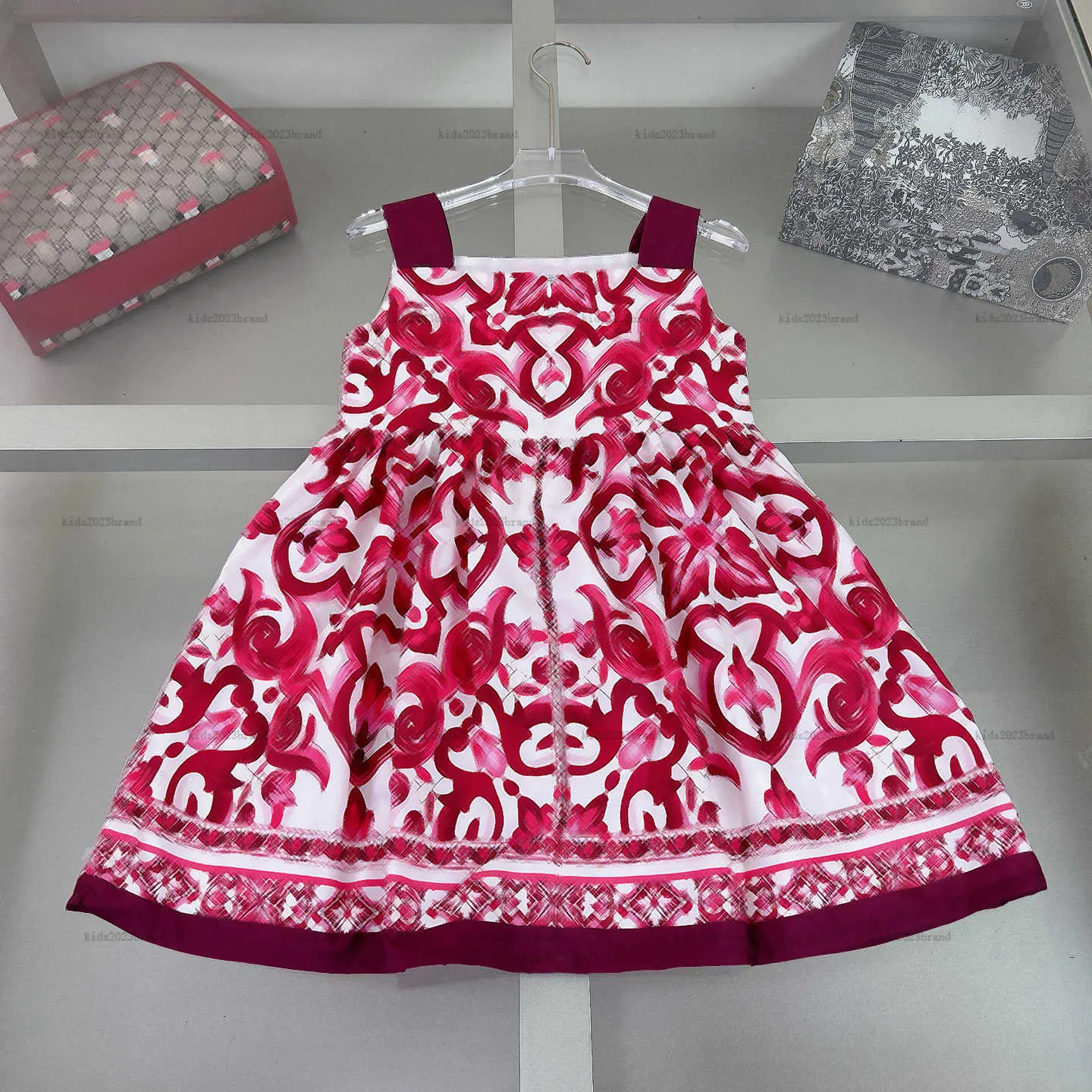 Slip Girls Dress Symmetrical Pattern Printing... From Kids2023brand ...