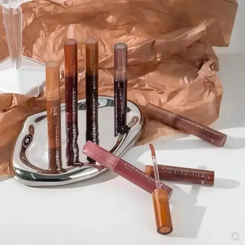 Original LEEMEMBER Lava Chocolate Lip Gloss Series Lip Glacier Moisturizing Coloring Liquid ...