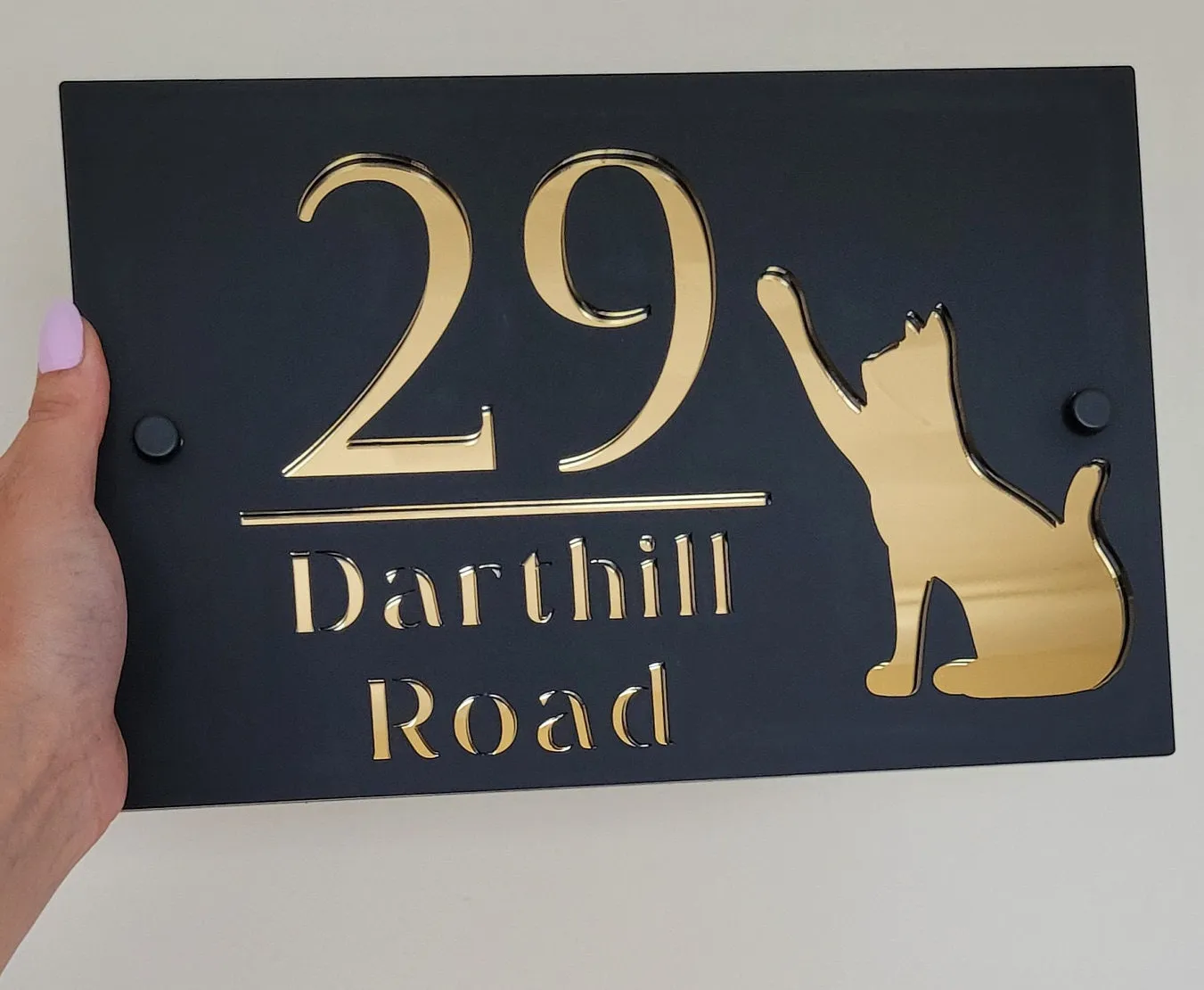 Modern Laser Cut House Number Yahoo Mail Sign In For Door And Address ...