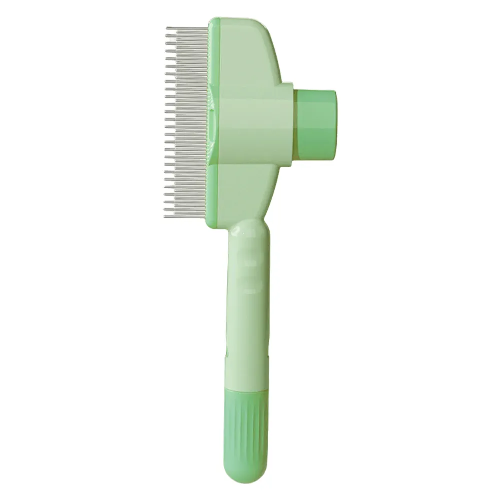 Slicker Wet Brush Go Green With Release Button Self Cleaning Dog And ...