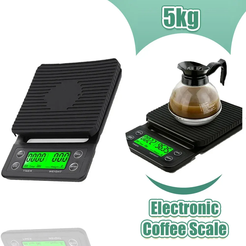 Digital Coffee Scale, 5kg LCD Electronic Drip Coffee Scale With Timer ...