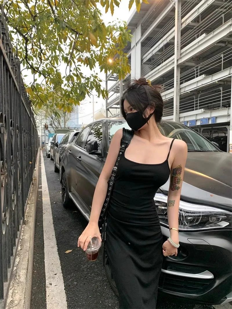 Sexy Spicy Girl Hollow Backless Camisole Dress, Women's Summer Y2k ...