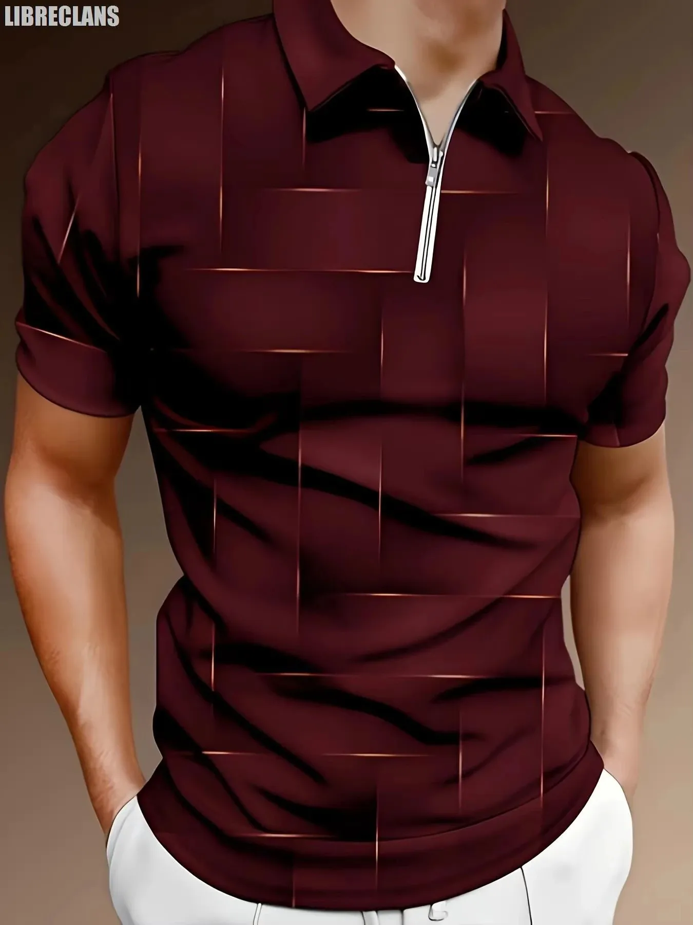 Retro Checkered Polo Shirt - Summer Fashion Short Sleeve Top, Urban ...