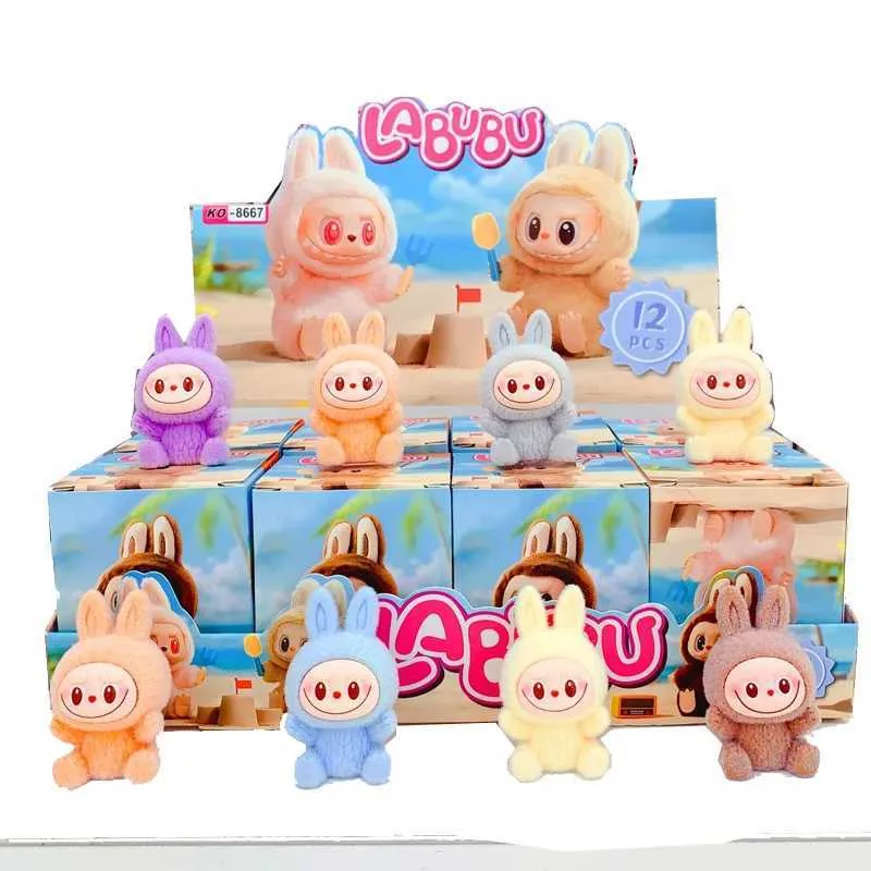 Blind Box New Labubu Blind Box Cartoon Flocking Hand Made Blind Box ...