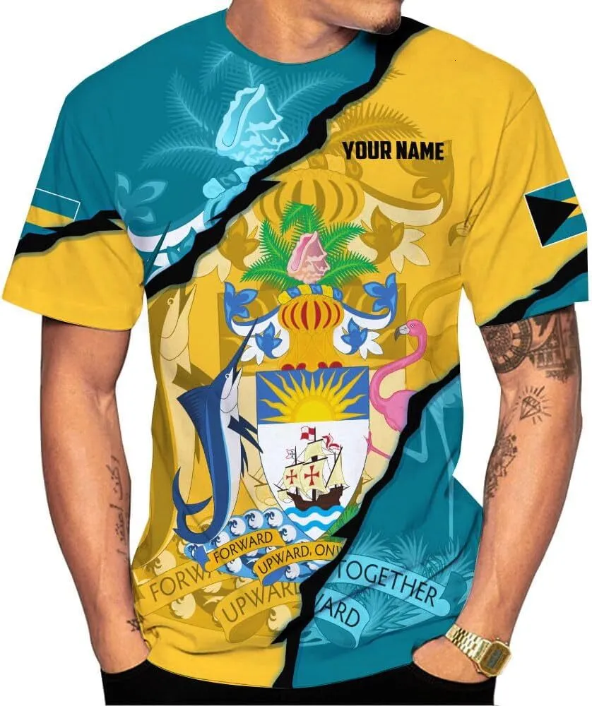 Mens T Shirt Personalized Bahamas Shirt 3D, Bahamas 50th Independence ...
