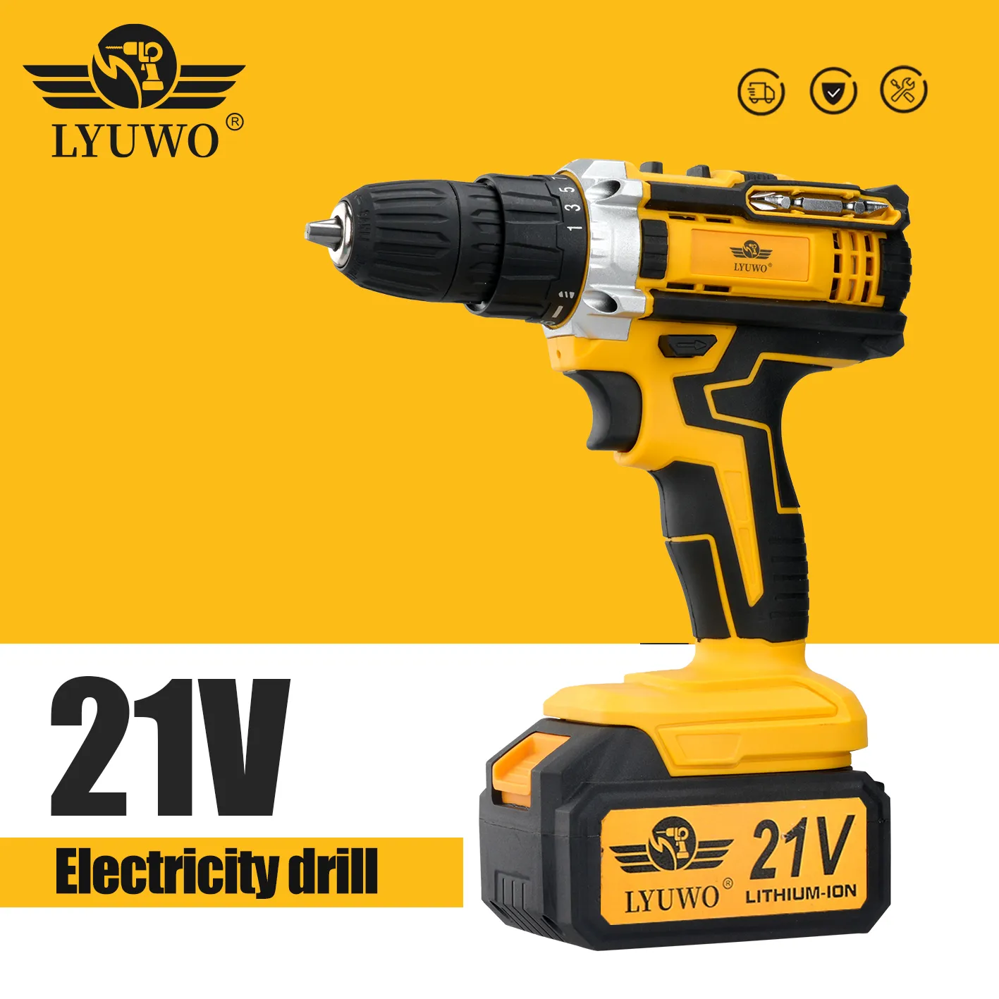 Rechargeable Cordless Drill & Screwdriver Set - Powerful Impact Drill ...