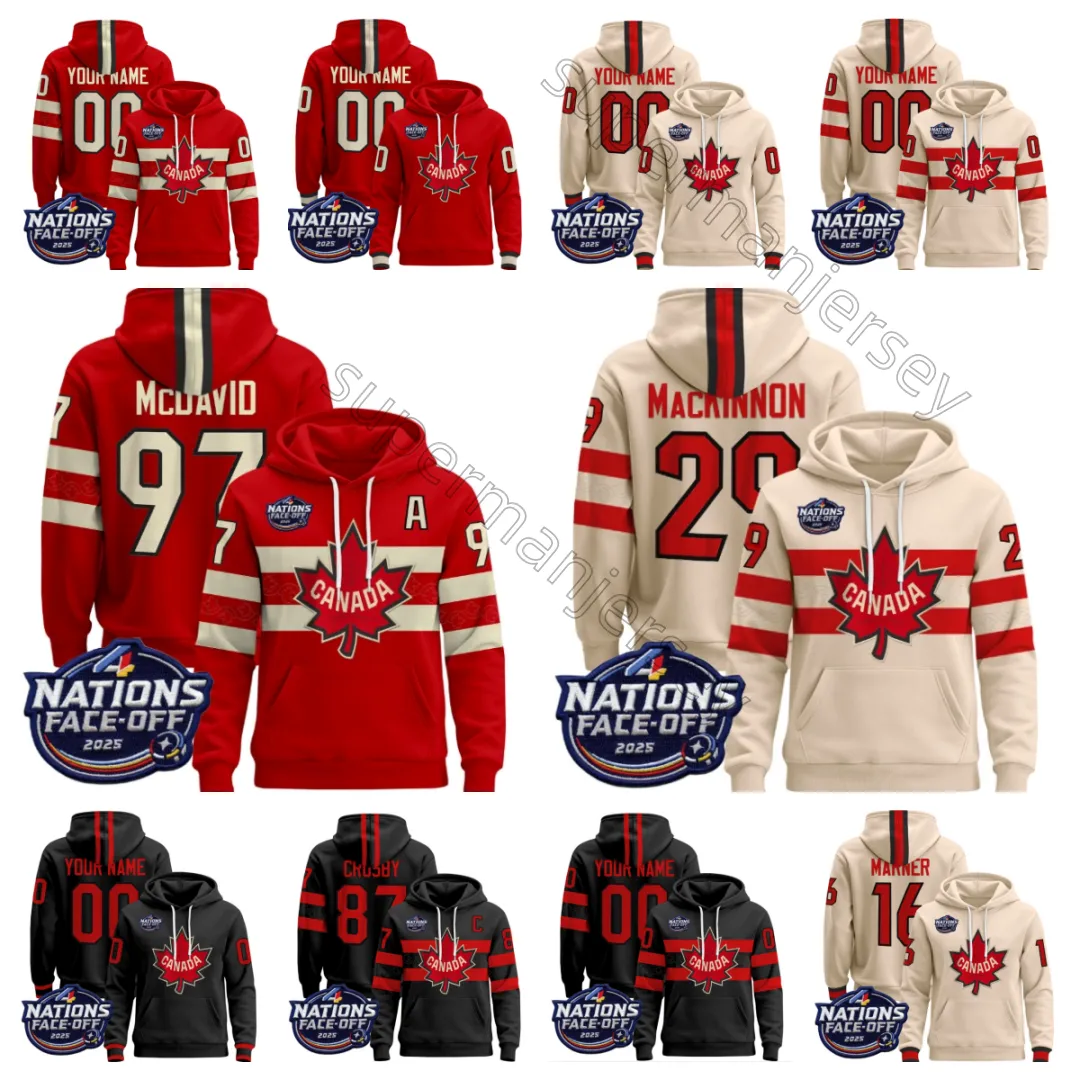 Caperos De Hockey De Canadá 2024 4 Naciones Enfrentando Crosby ...