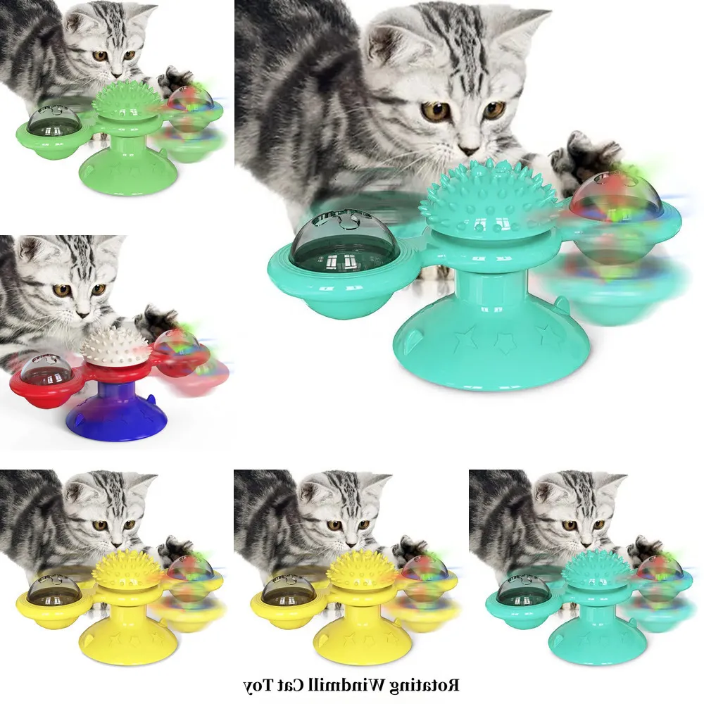Windmill Spinner Rolling Cat Toy: Interactive Teasing Toy With ...