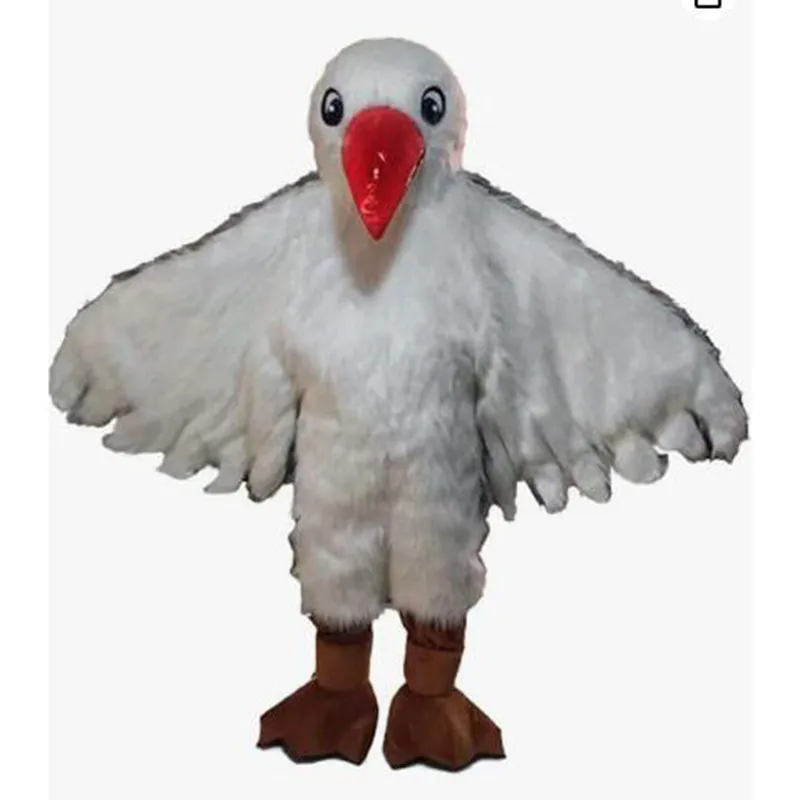Sparkling Seagull Chicken Mascot Suit With Mask For Adult Parties And ...