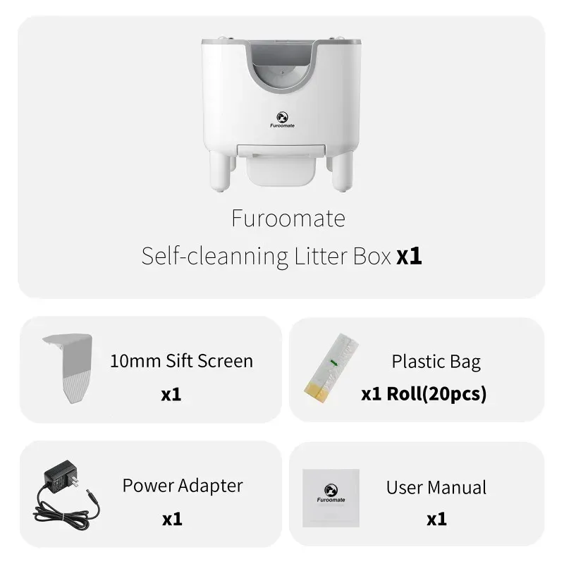 Self Cleaning Litter Box,Open Top Automatic Cat Litter Box, Easy To ...