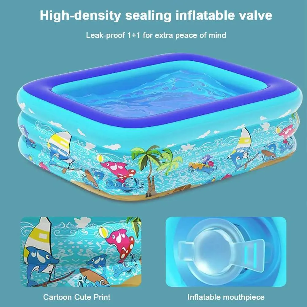 Inflatable Pool, Durable PVC Kiddie Pools, Removable Backyard Pools ...