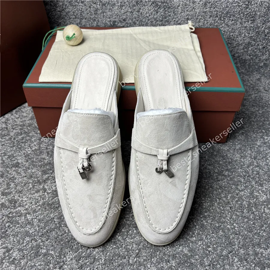 Women's Suede Summer Slippers: Fashion Casual Shoes, Half Slipper ...