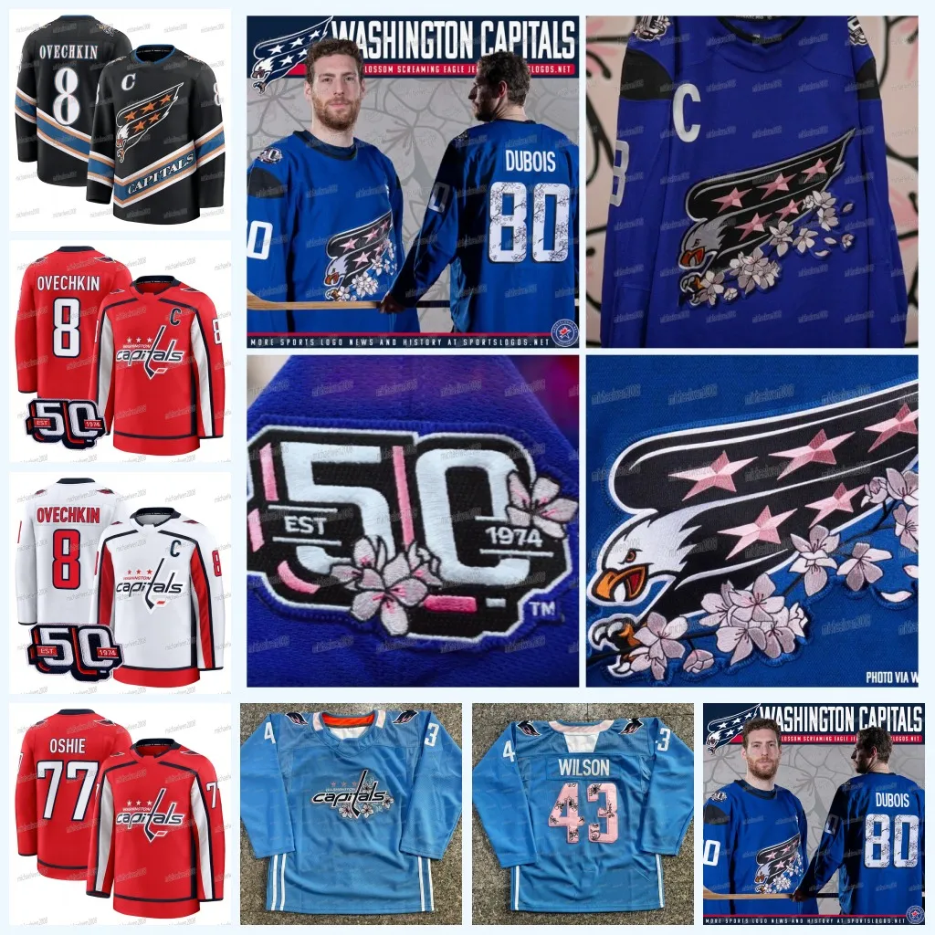 Washington Capitals NHL 50th Anniversary Hockey Jersey Alex Ovechkin ...