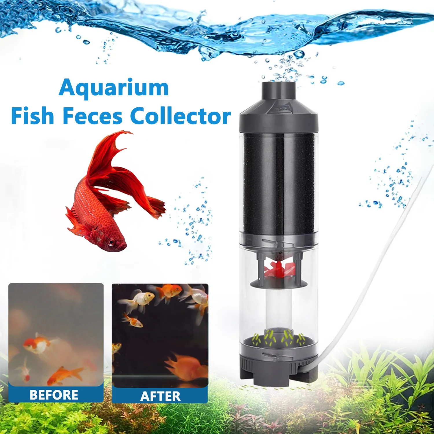 Aquarium Fish Feces Collector Automatic Fish Poop Suction Separator ...