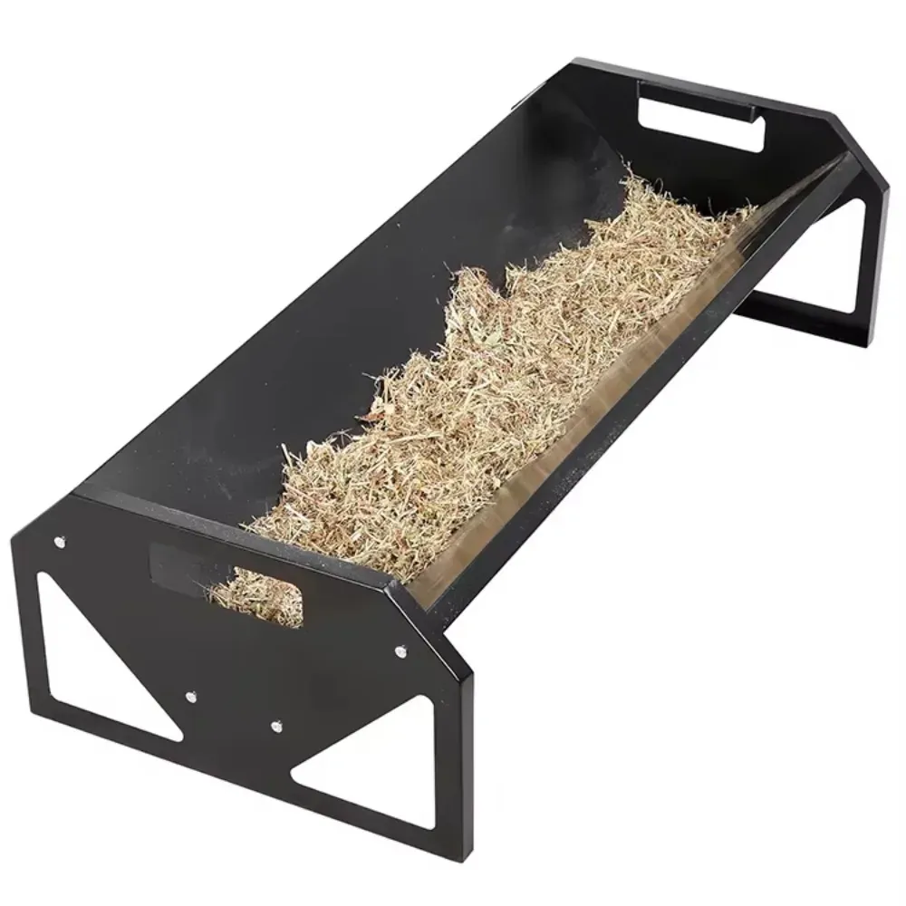 Livestock Feed Buckets: Goat Hay Feeder, Large Capacity 45 Gallon Metal ...