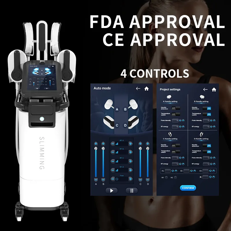 5 Handles EMS Body Sculpting Machine - 15 Tesla Muscle Stimulator for ...