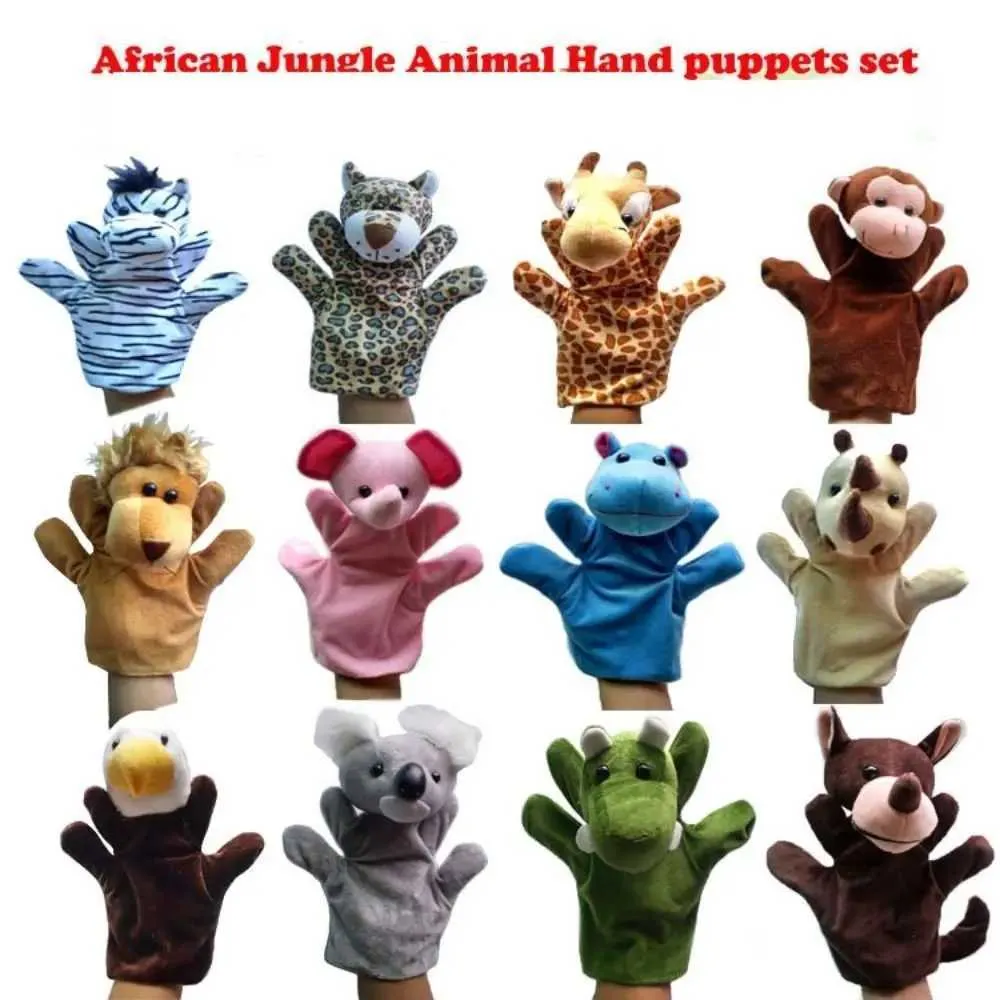 W250306 24 Pack Plush Animal Hand Puppets Soft Finger Puppet Toys For ...