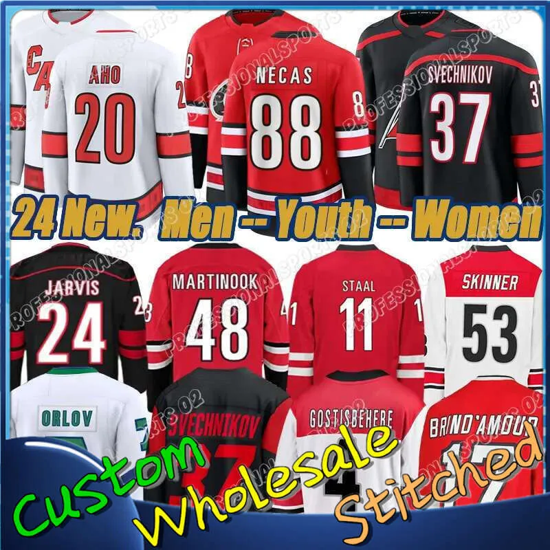 Martin Necas #88 Jersey, Sebastian Aho #20 Jersey, Andrei Svechnikov ...