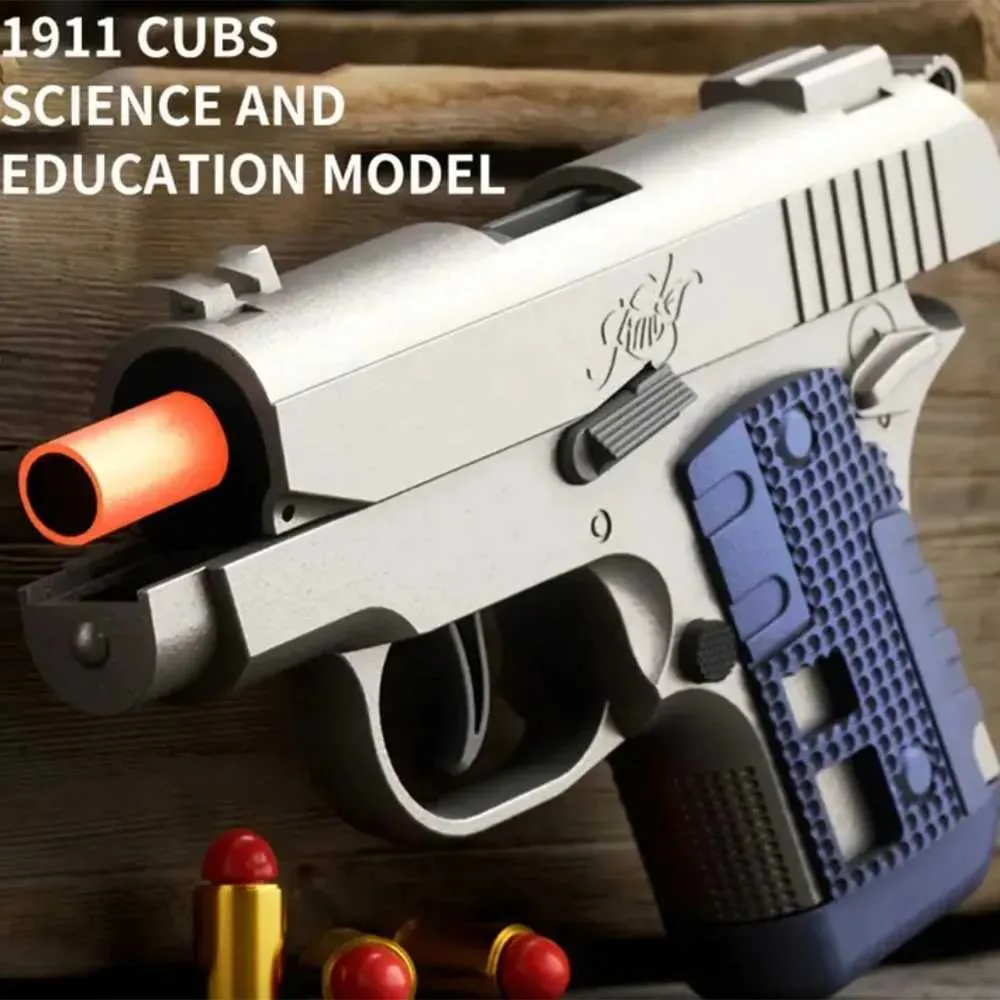Safe Toy Gun Shell Ejecting With Soft Bullets Pistol For Kids Girls ...
