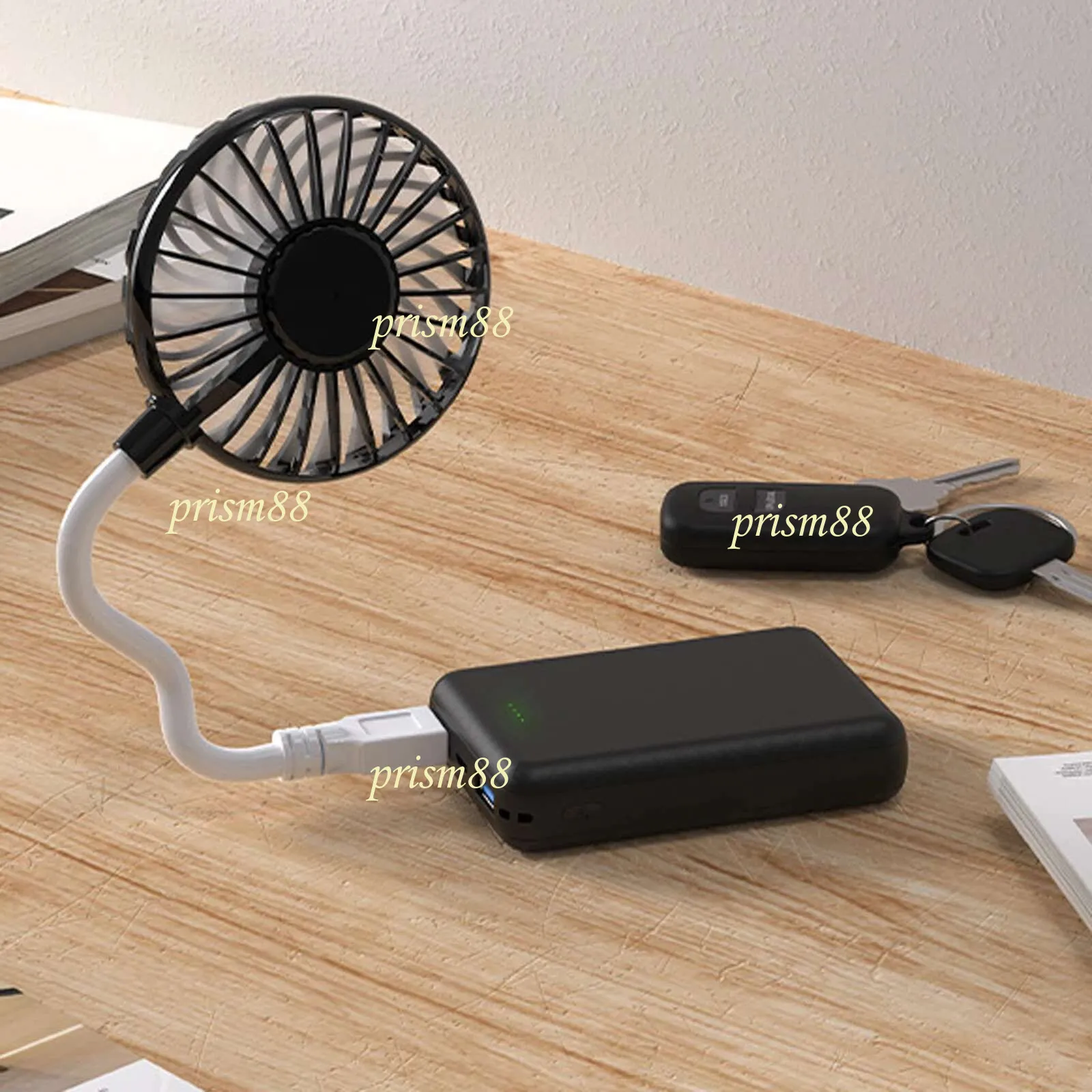 Flexible Neck Brushless Motor Mini Cool Travel Fan With 360° Rotation ...