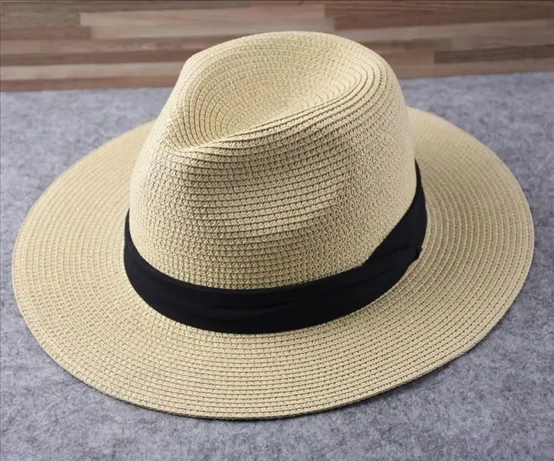 Mens Straw Beach Hats: Foldable Wide Brim Sun Hat, Panama Style For ...