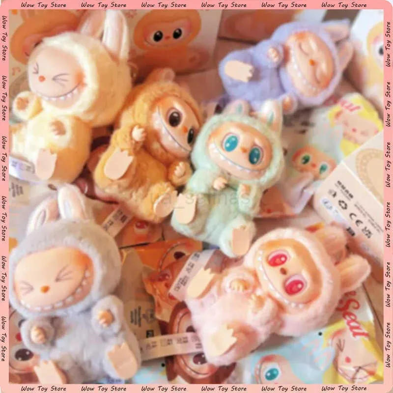 Labubu Blind Box Kawaii Keychains Creative Mystery Collectible Doll Toy ...