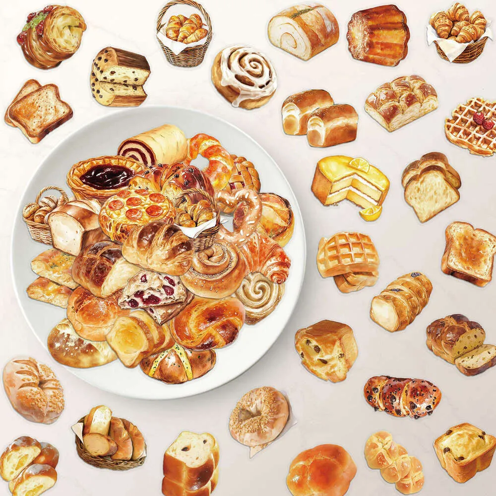 Creative PET Food Sticker Pack For Baking, Bread, And Food 50 ...