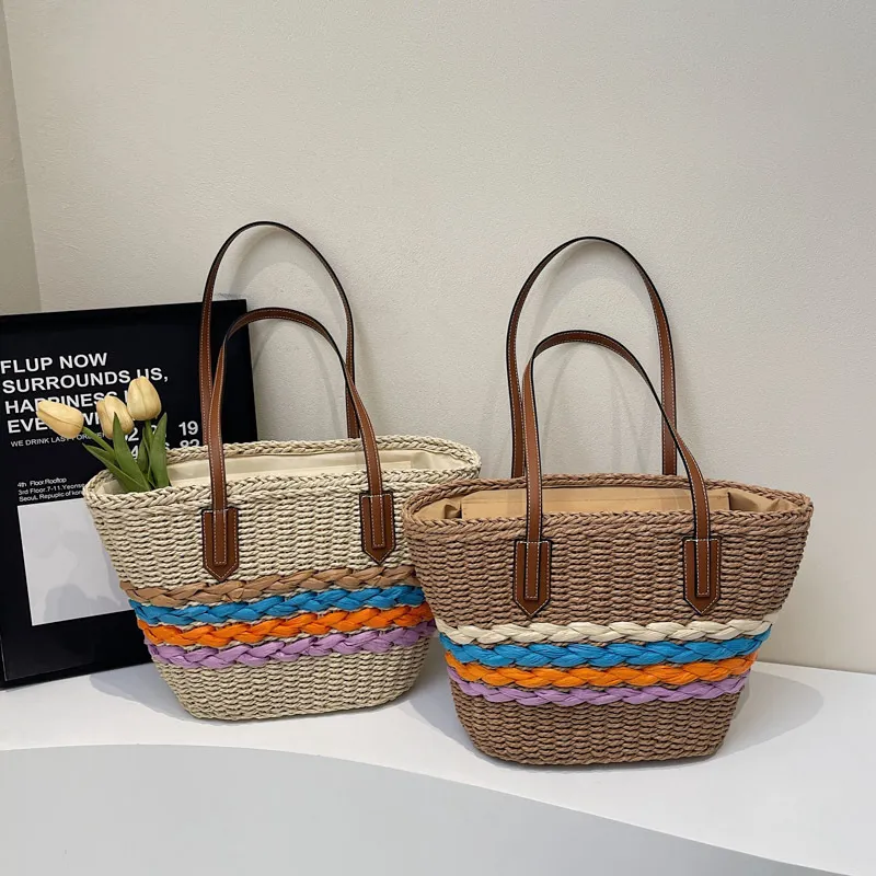 Large Capacity Woven Straw Straw Beach Bag Primark For Women Perfect ...