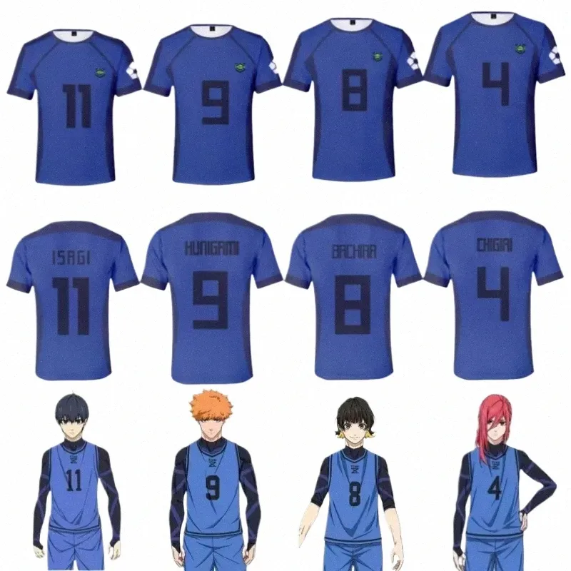 Wholesale Japanese Blue Lock Isagi Yoichi Argentina Football Uniform T ...