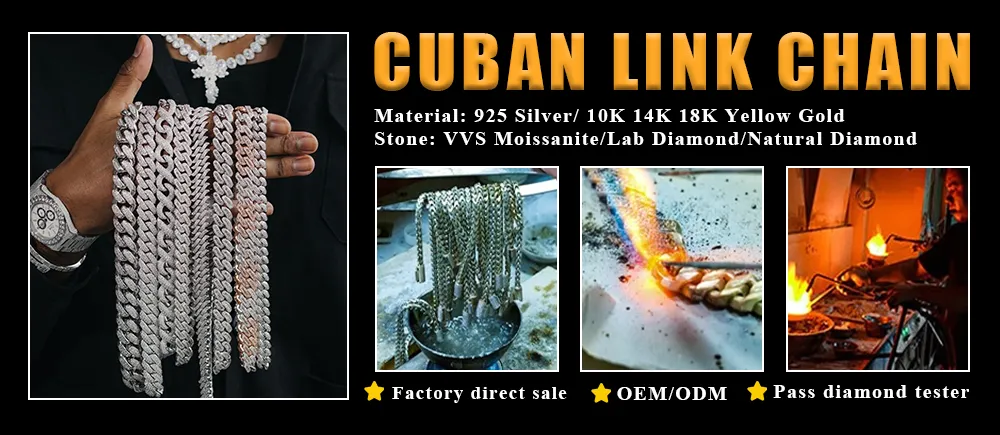 New Arrival: Pass Diamond Tester, Two-Tone Silver Moissanite Cuban Link ...