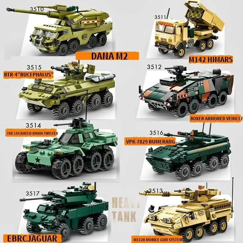 2025 Military Armored Vehicle Haima Rocket Infantry BMAT Model Dinosaur ...