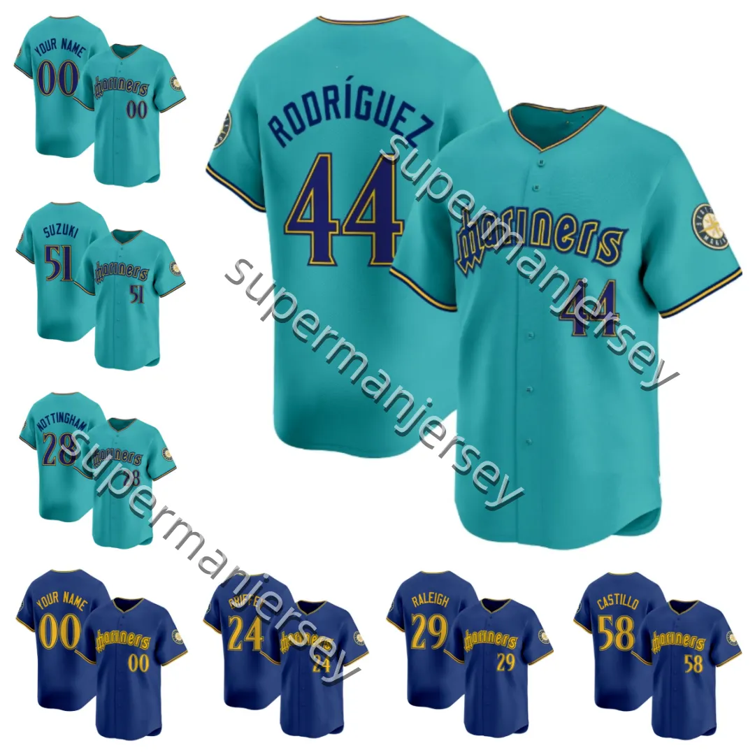 Seattle Mariners Custom Custom Baseball Tees Featuring Julio Rodriguez ...