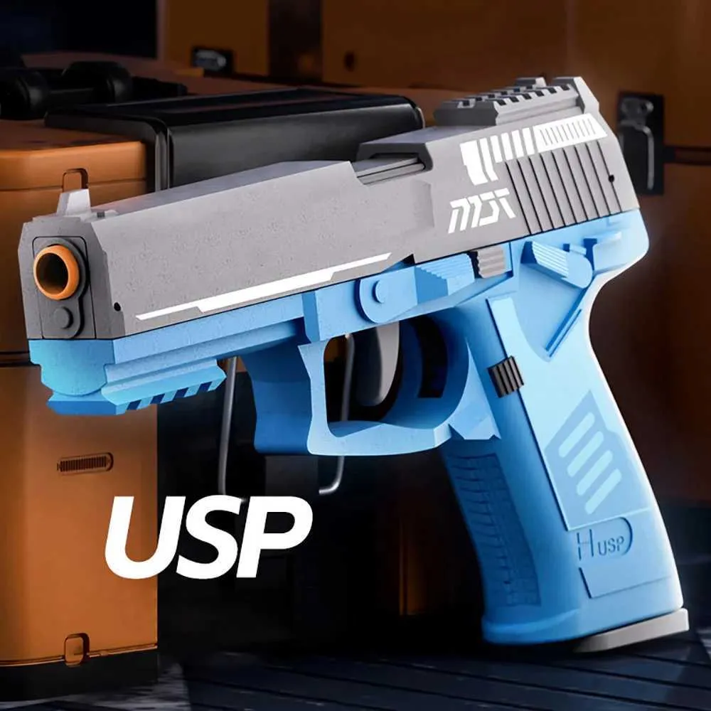 2024 USP Safe Toy Gun For Kids Boys Shell Ejecting Cool Pistol 6 Shells ...