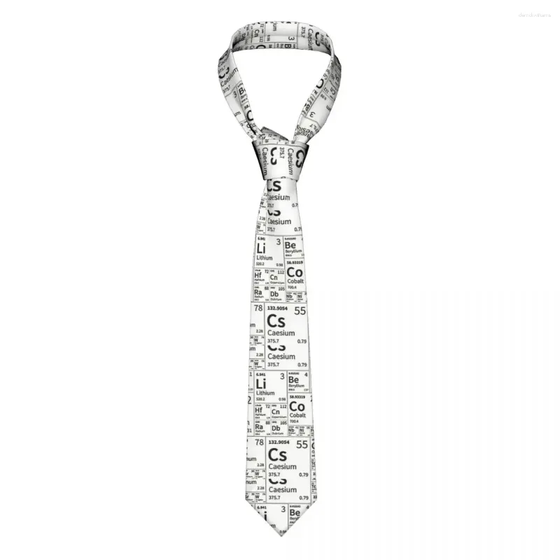 Classical Table Of Elements Mens Ribbon Tie Slim Polyester Neckwear For ...