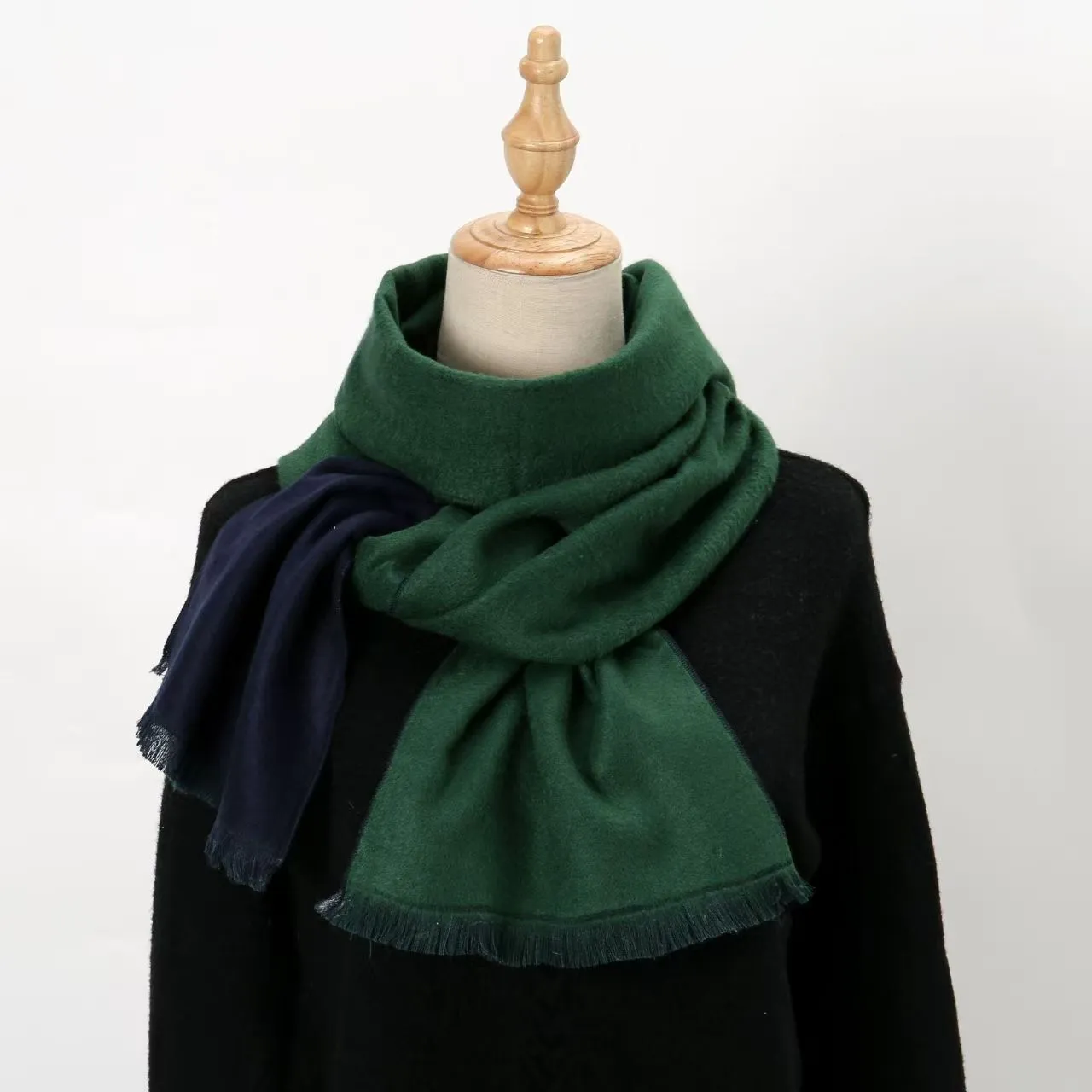 T252 Korean Couple Scarves Thick Wool Knitted Winter Scarves For Men ...