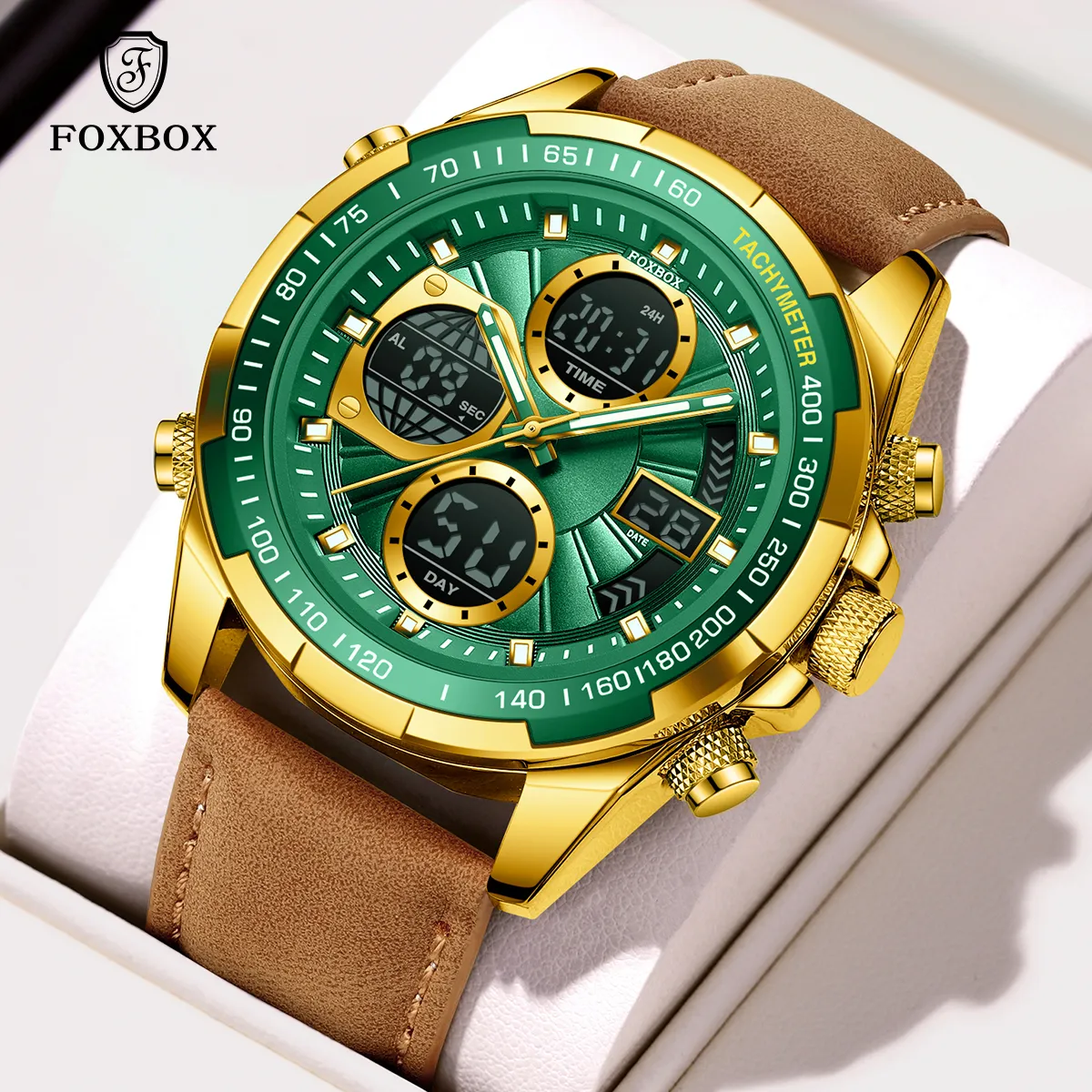 LIGE Dual Display Electronic Watch Dual Display Multifunctional Night ...