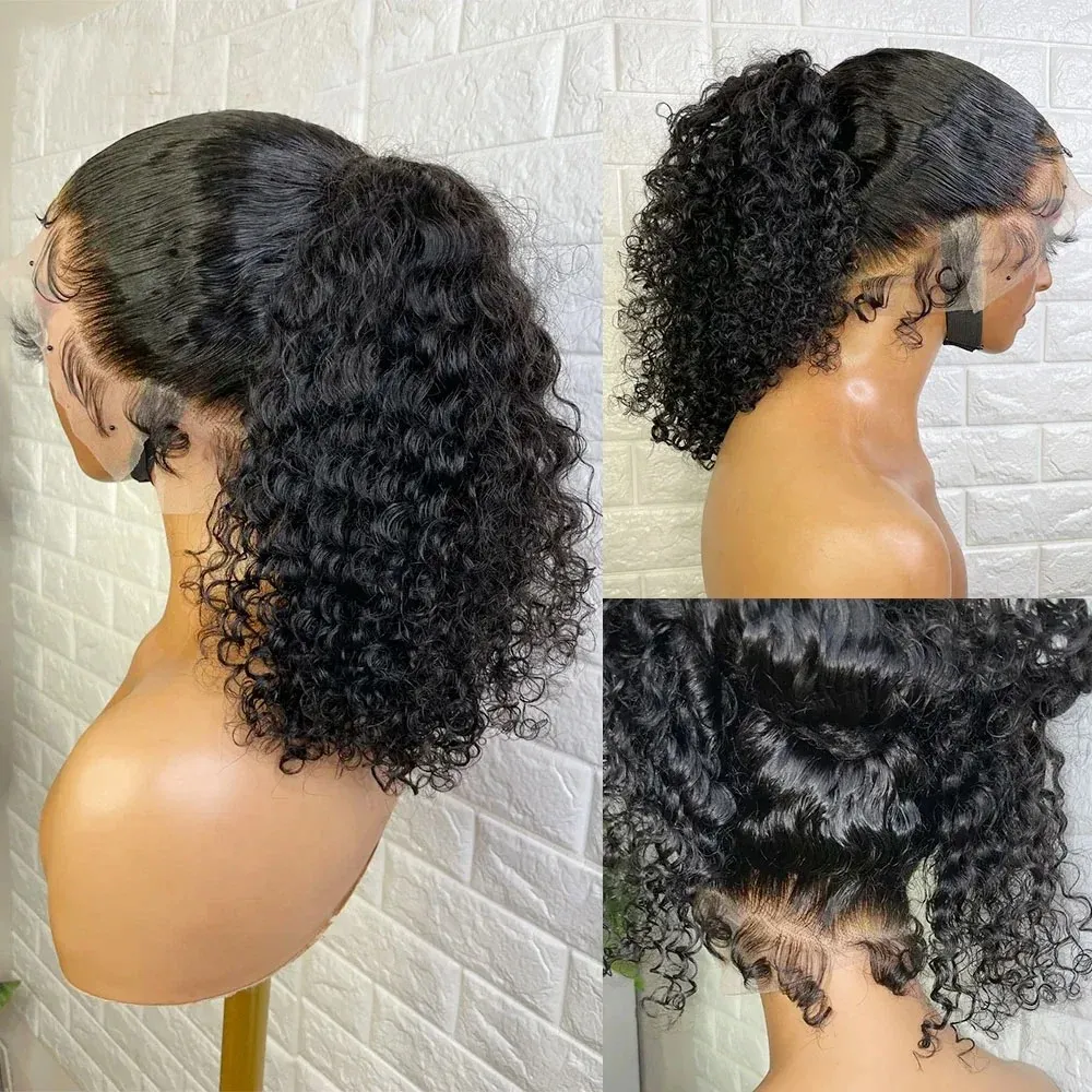 250 Density Deep Wave 360 Full Hd Lace Front Human Hair Wig Pre Plucked ...