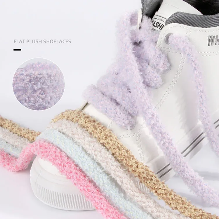 Double Colorfuls Plush Shoelaces Flat 120cm Sneaker... From Fashion ...