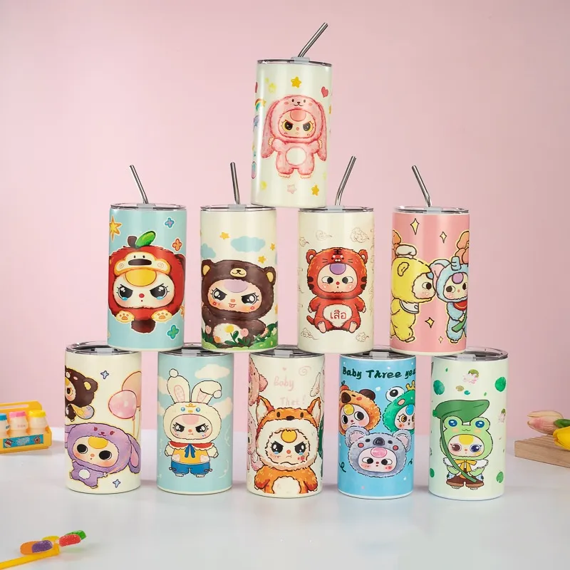 Cute Cartoon Labubu Pattern Stainless Steel 304 Insulated Carabao Cup ...